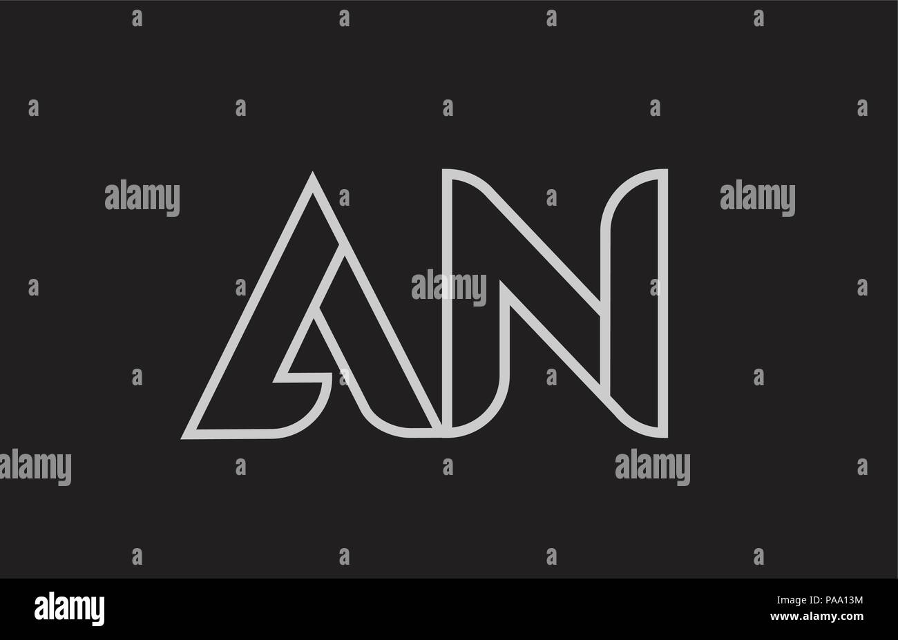 A and n logo hi-res stock photography and images - Alamy