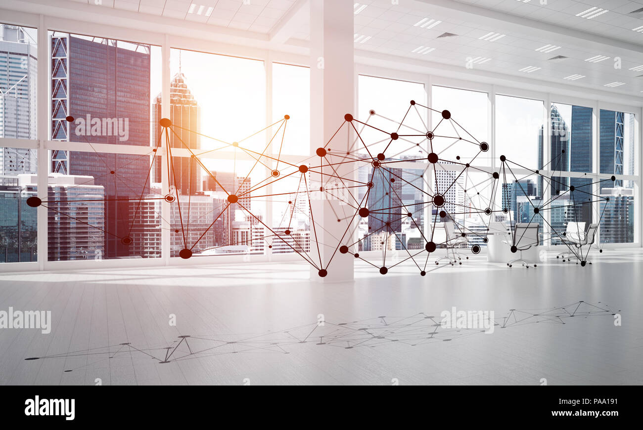 Networking and wireless connection as concept for effective modern ...