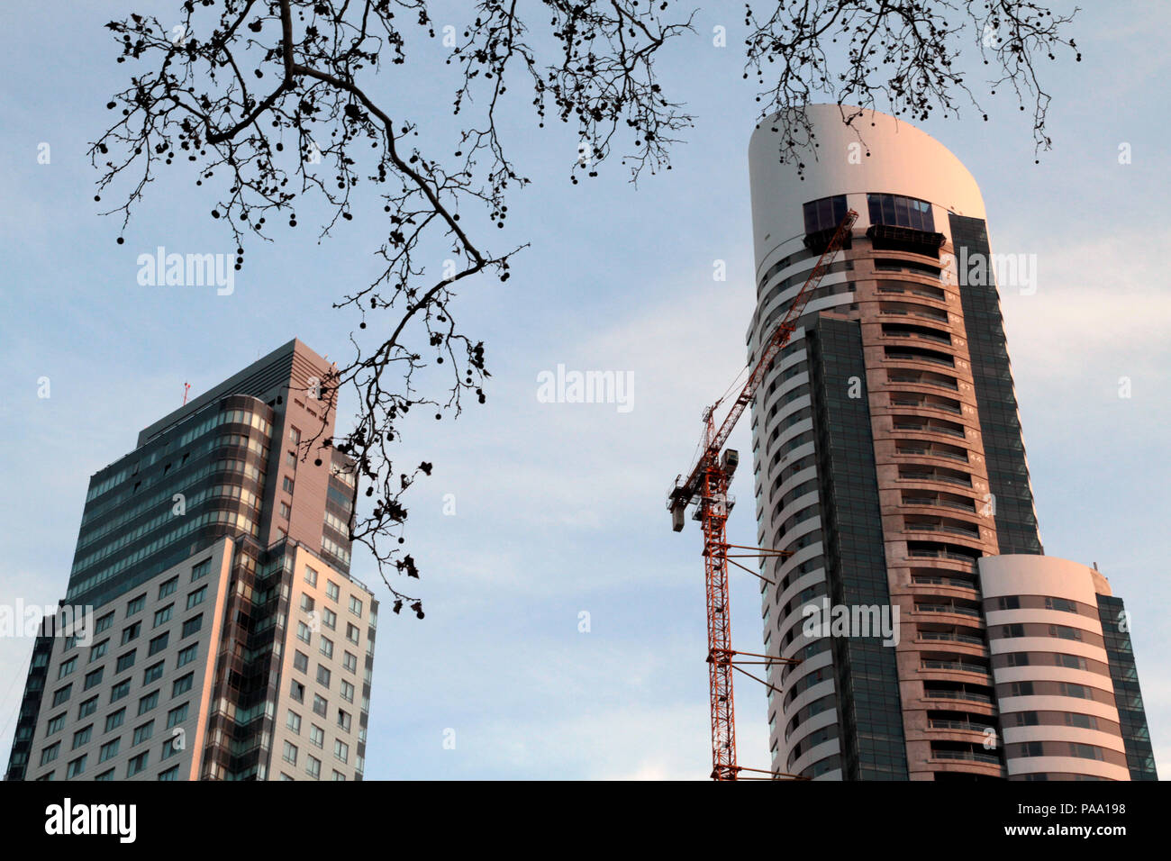 Real state concept. Fancy and luxury residential skyscrapers: building ...