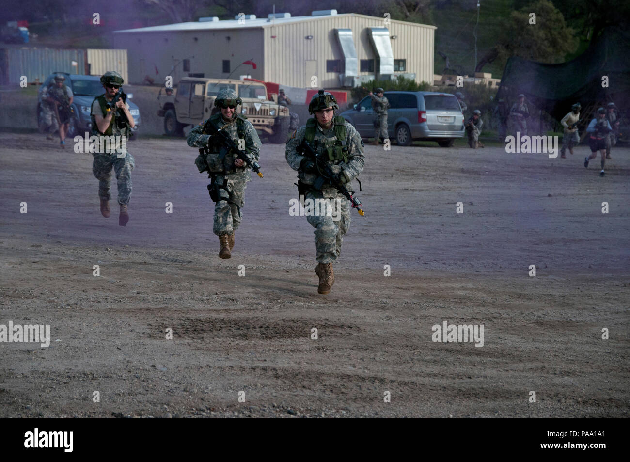 U.S. Army Reserve Soldiers react to contact during Combat Support ...