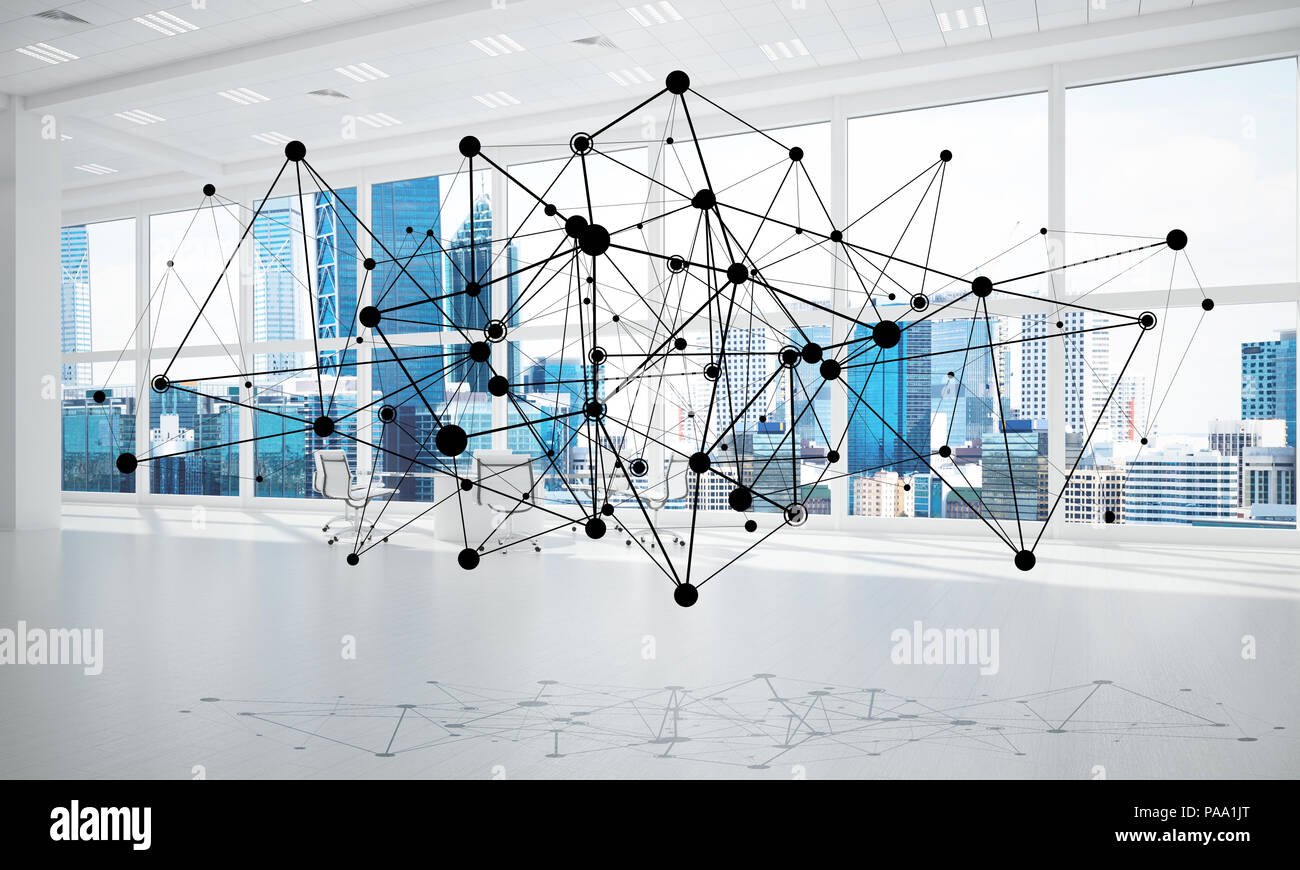 Networking and wireless connection as concept for effective modern ...