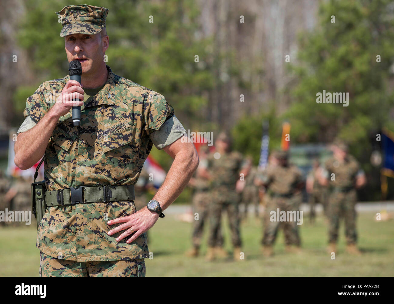 U.S. Marine Corps Col. Kevin J. Stewart, commanding officer, Combat ...
