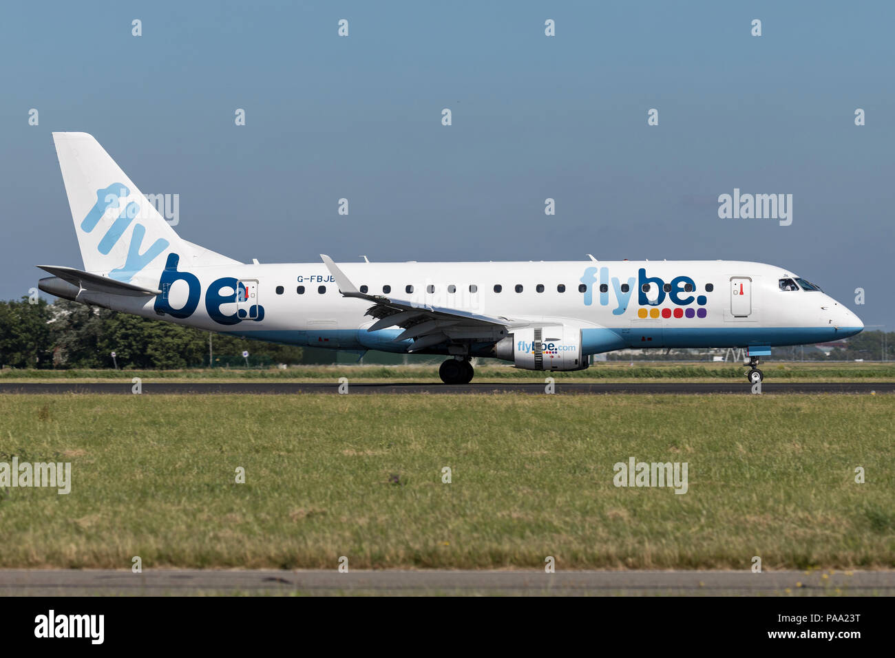 British flybe Embraer ERJ-175 (old livery) with registration G-FBJB ...