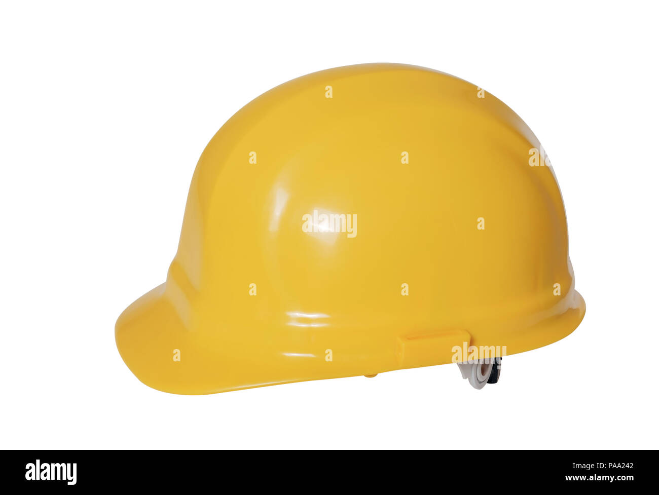 Yellow safety hat isolated on white background. with path Stock Photo ...