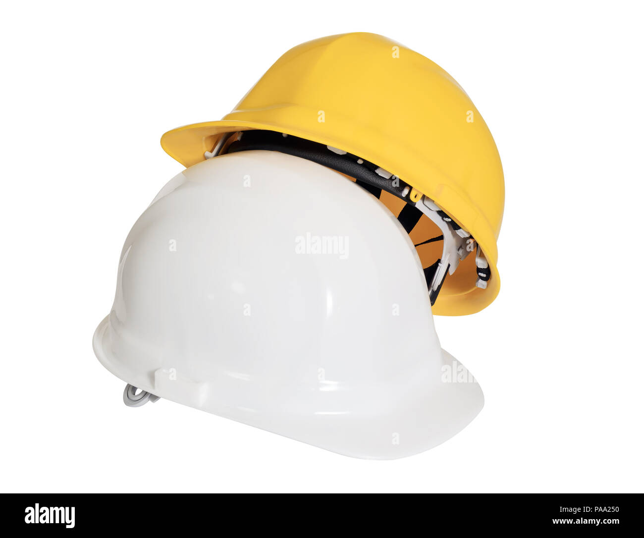 Safety hat isolated on white background. with path Stock Photo - Alamy