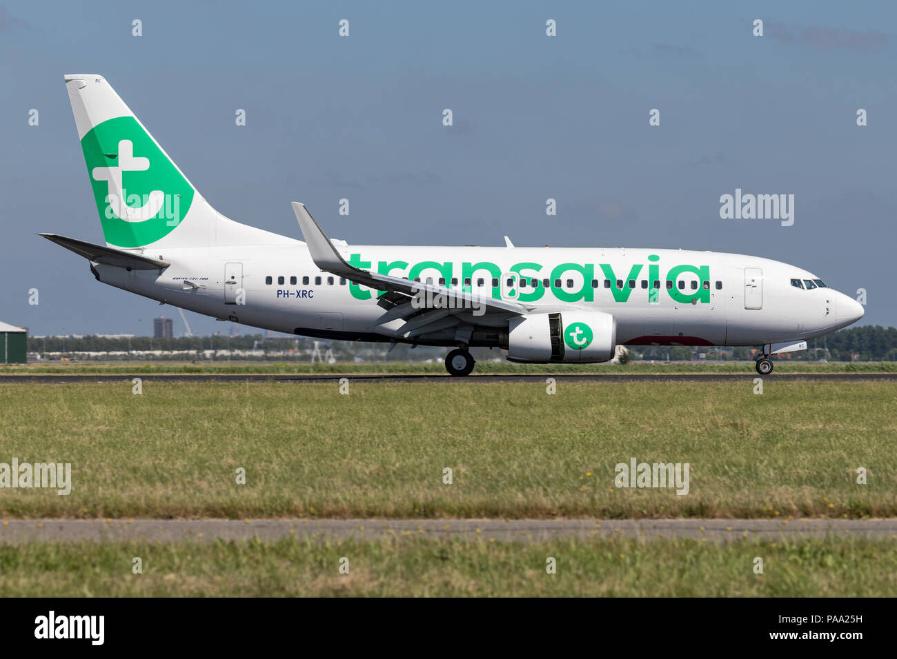 Dutch Transavia Boeing 737-700 with registration PH-XRC just landed on ...