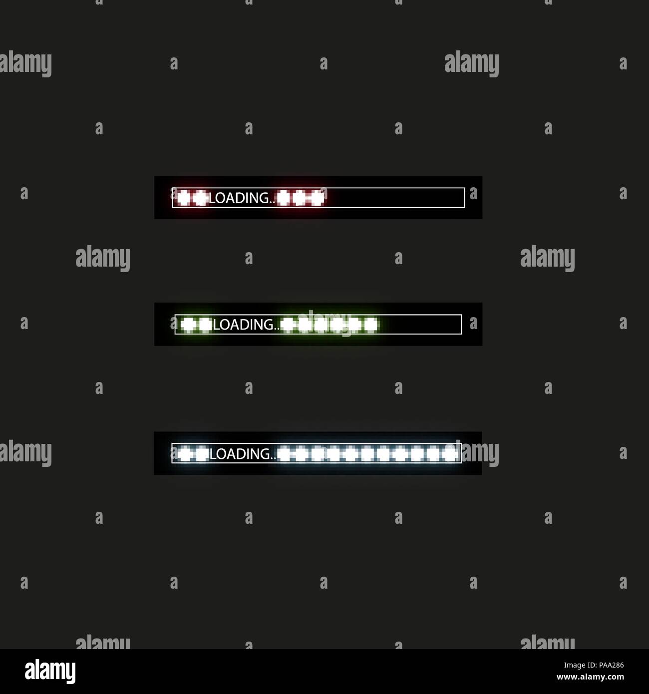 Progress loading bar with lighting. Concept technology. Vector ...