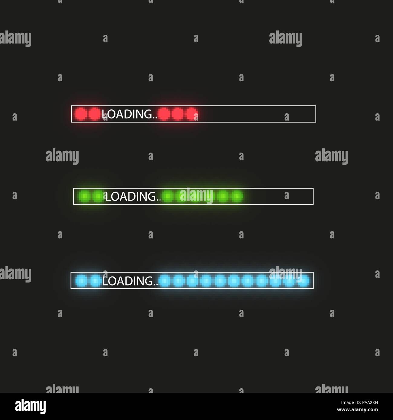 Progress loading bar with lighting. Concept technology. Vector ...