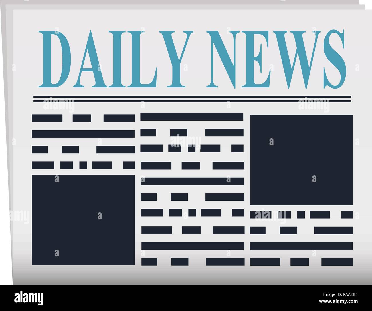 vector newspaper illustration. news paper template isolated on white ...