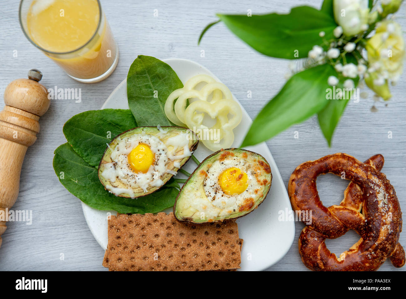 Mashed avocado on whole hi-res stock photography and images - Alamy