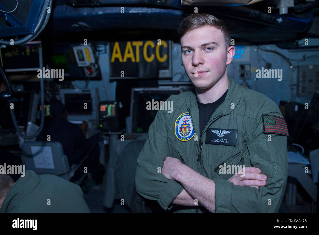 160320-N-TH560-150 EAST SEA (March 20, 2016) – Air Traffic Controlman ...