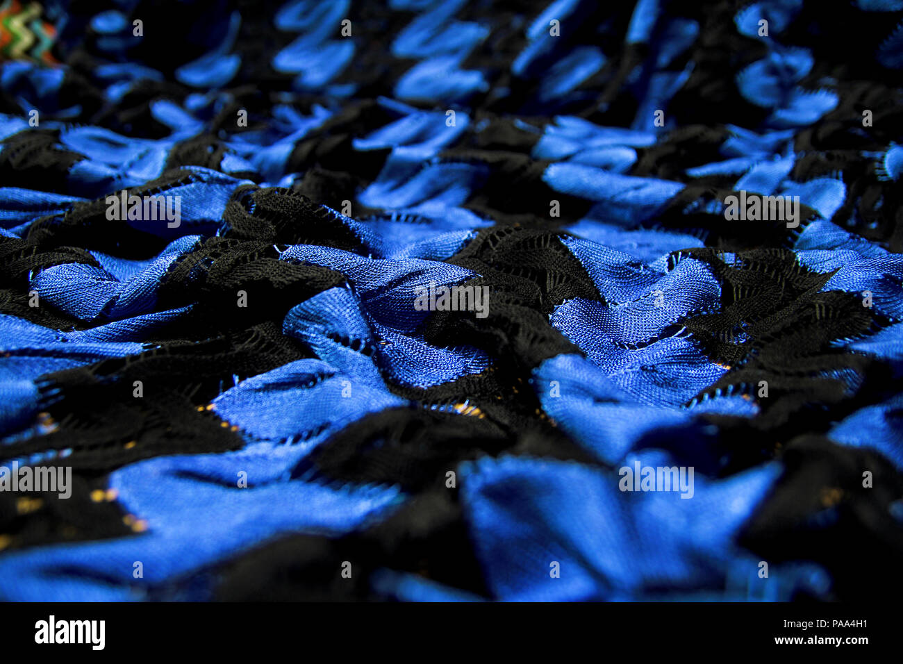 Fabric texture textile colorful canvas blue and black colors Stock ...