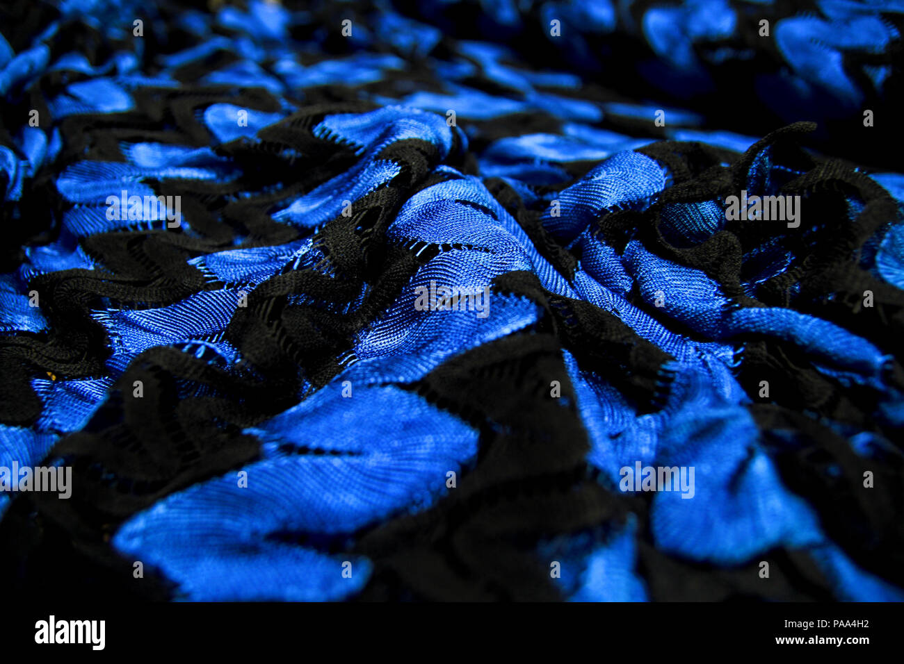 Fabric texture textile colorful canvas blue and black colors Stock ...