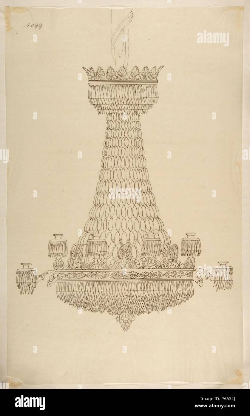 Design for a Chandelier. Artist: Anonymous, French, 19th century ...