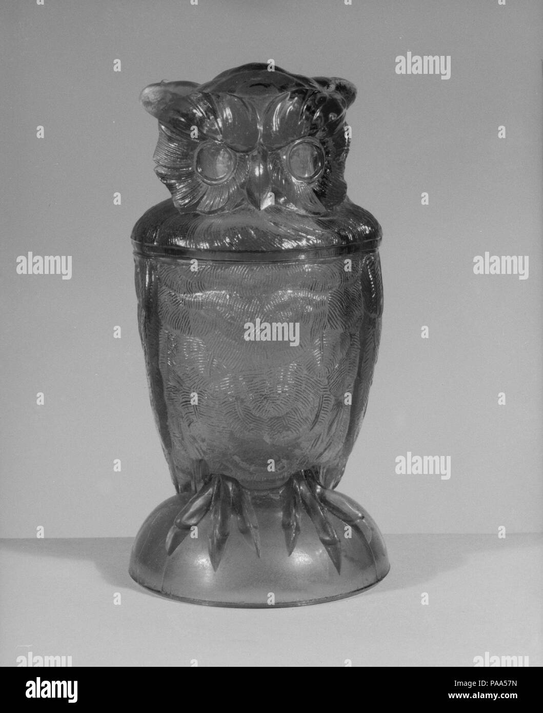 Covered Owl Jar. Culture: American. Dimensions: H. 6 3/4 in. (17.1 cm ...