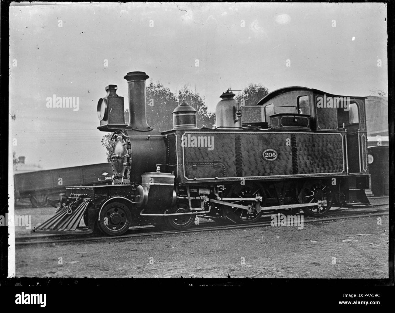 151 La Class steam locomotive, NZR 205, 4-4-0T type. ATLIB 277496 Stock ...
