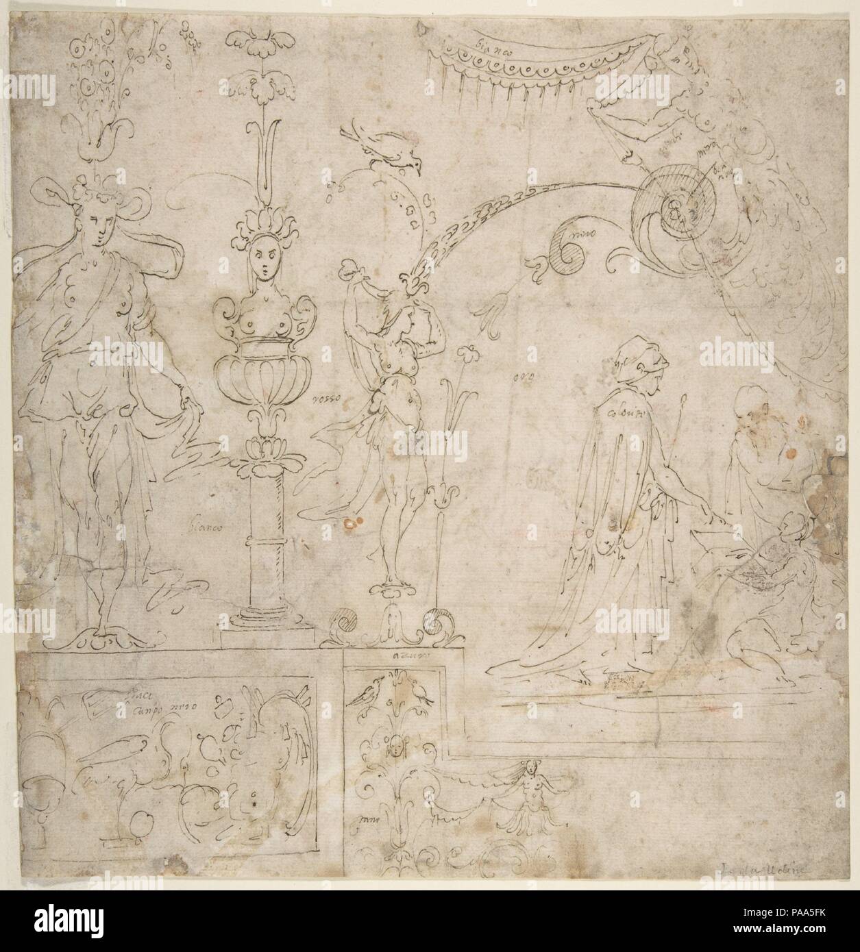 Design for a Grotesque Wall Decoration. Artist: Perino del Vaga (Pietro ...