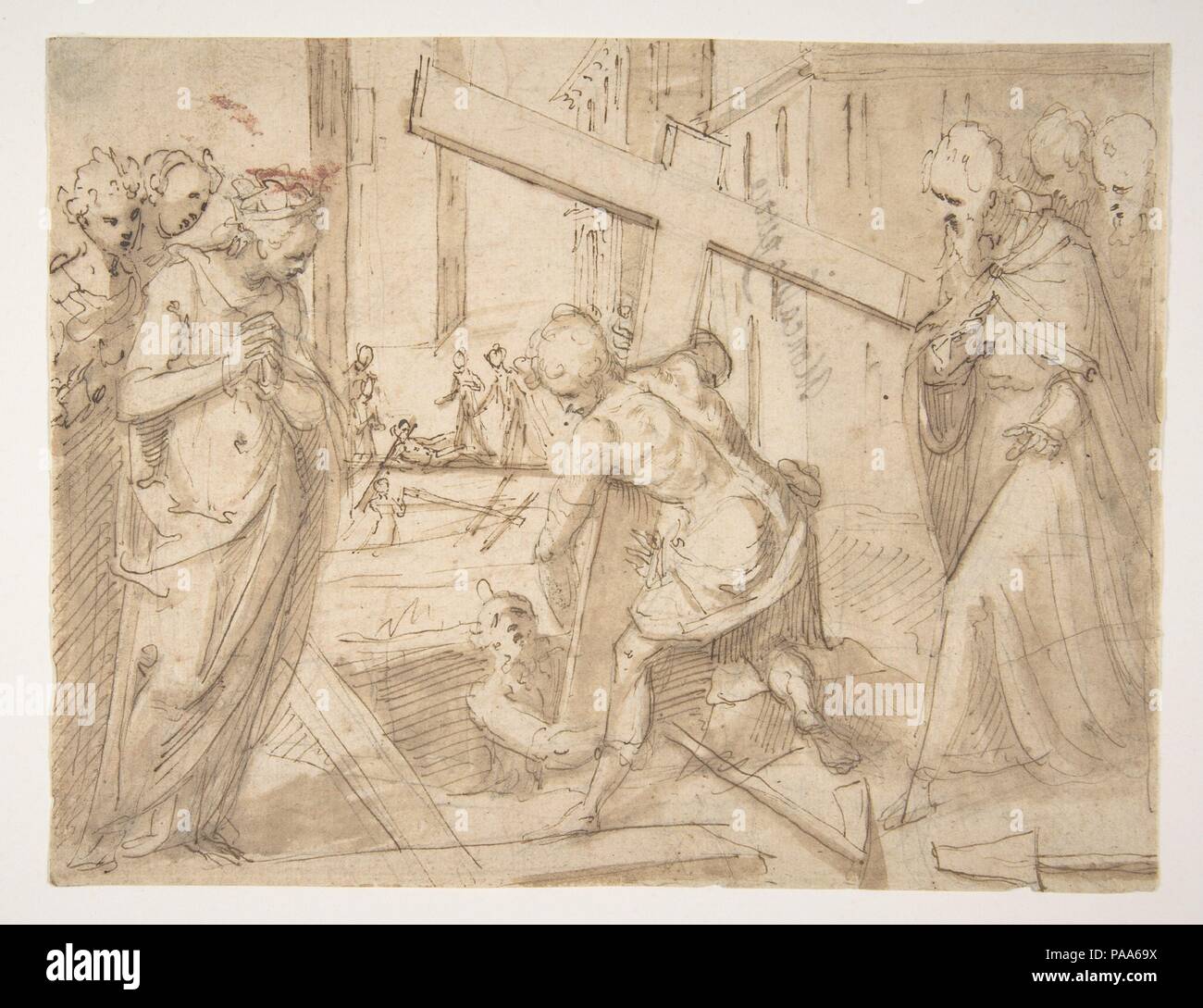 The Discovery of the True Cross. Artist: Moncalvo (Guglielmo Caccia ...