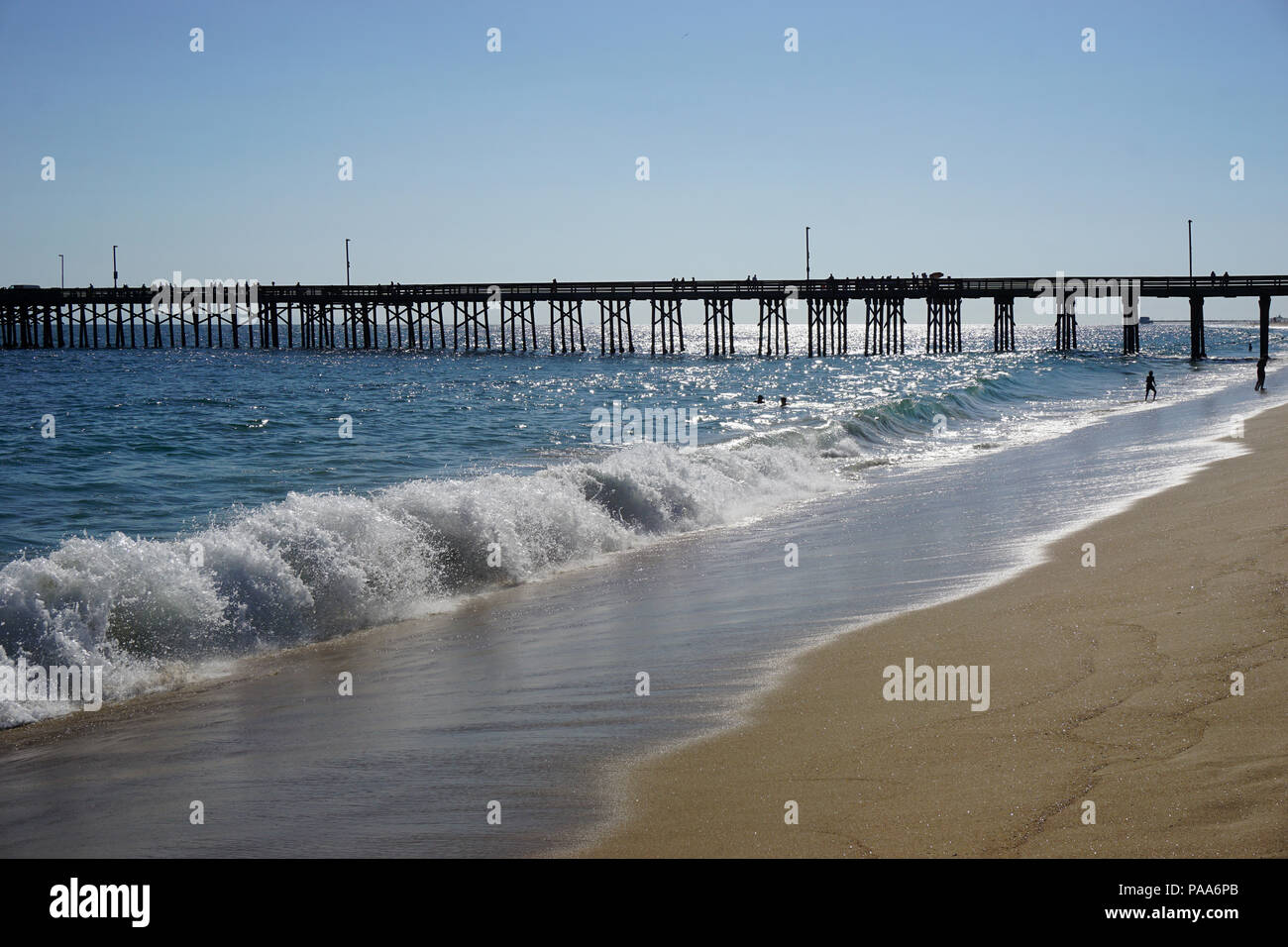 Balboa Beach and Pier Stock Photo - Alamy