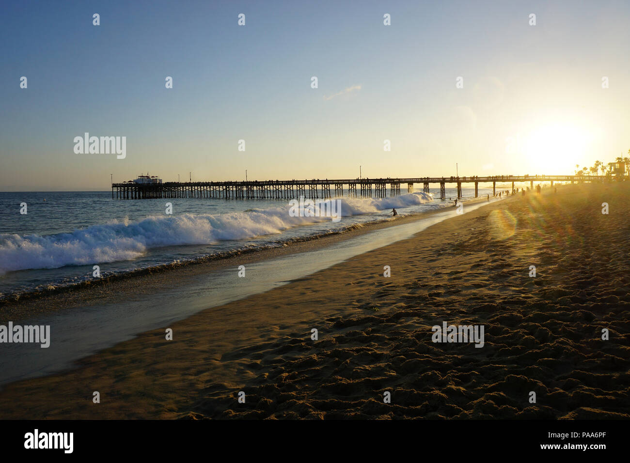 Balboa Beach and Pier Stock Photo - Alamy