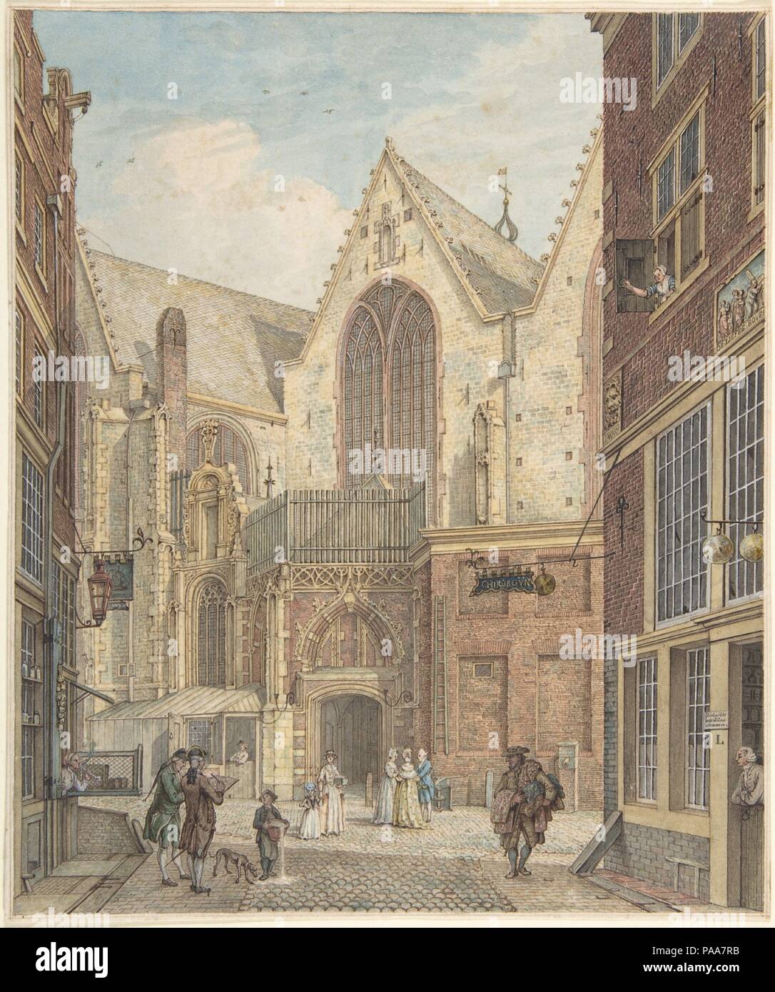 View of the Old Church of Amsterdam. Artist: Hermanus Petrus Schouten ...