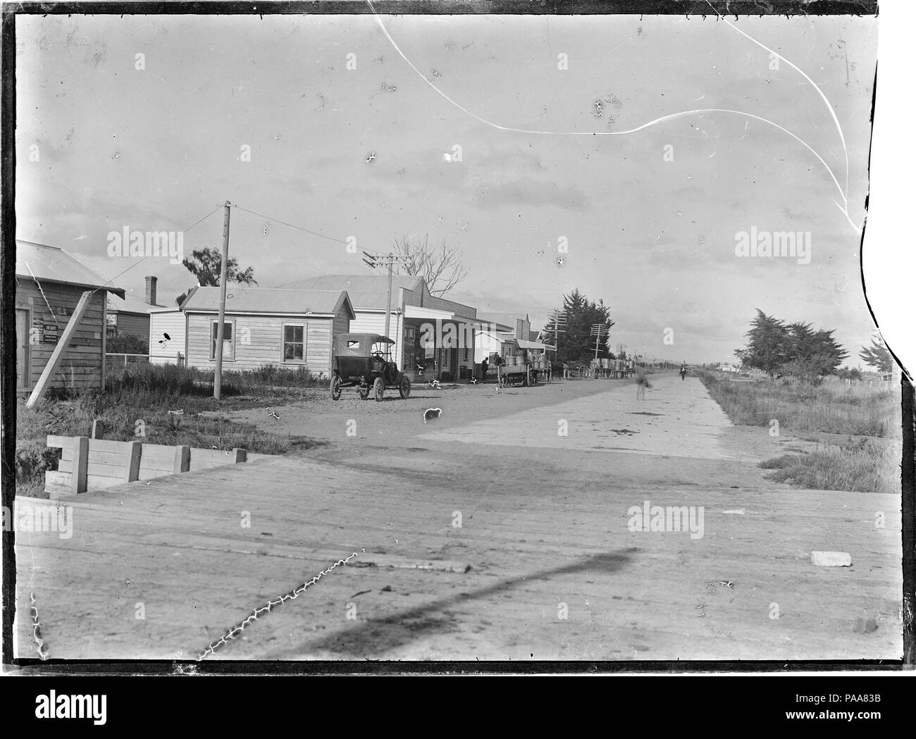 164 Main road in Turua, Hauraki Plains ATLIB 70076 Stock Photo - Alamy