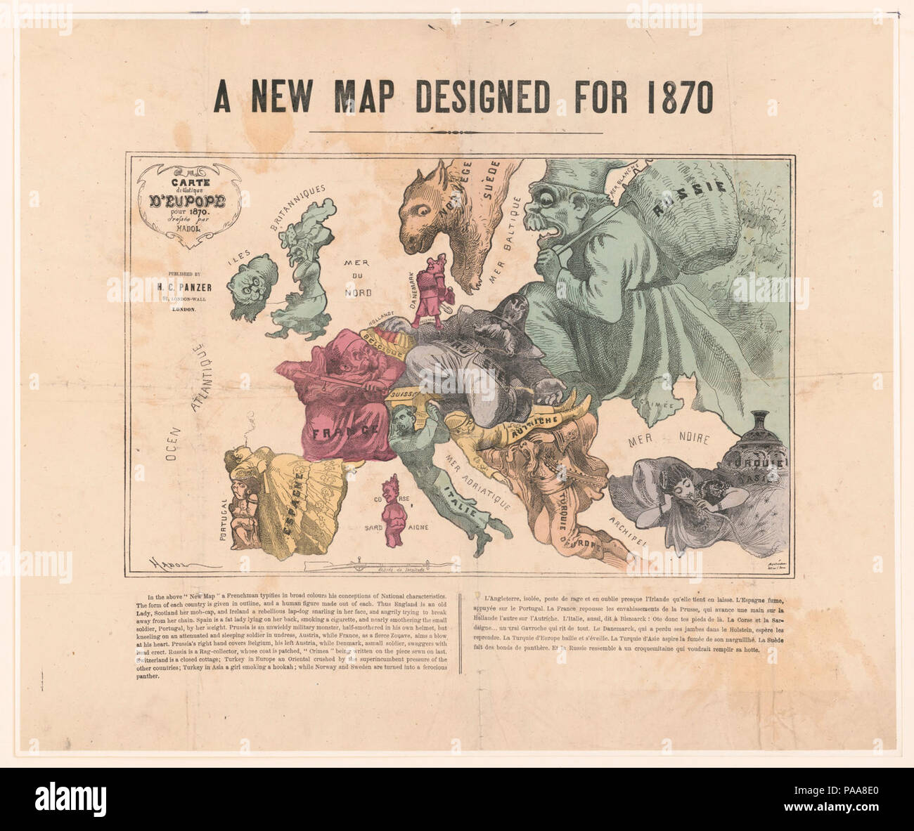 A new map designed for 1870 Stock Photo - Alamy