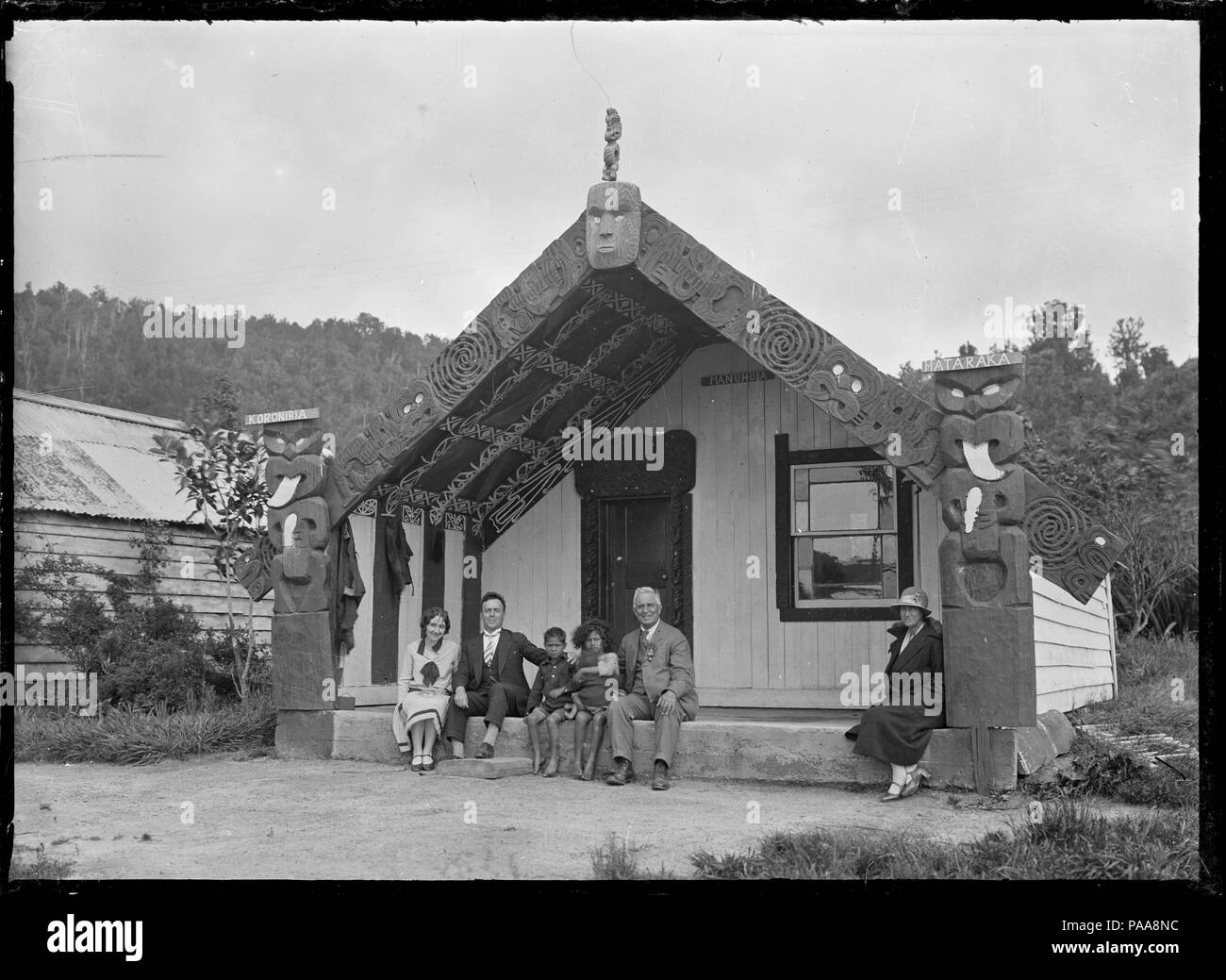 165 Manuhuia Meeting house, Lake Rotoiti ATLIB 194239 Stock Photo - Alamy
