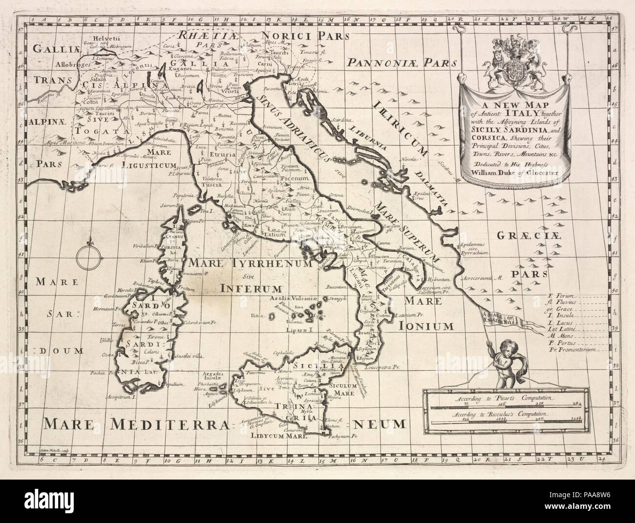 A new map of ancient Italy, together with the adjoyning islands of ...