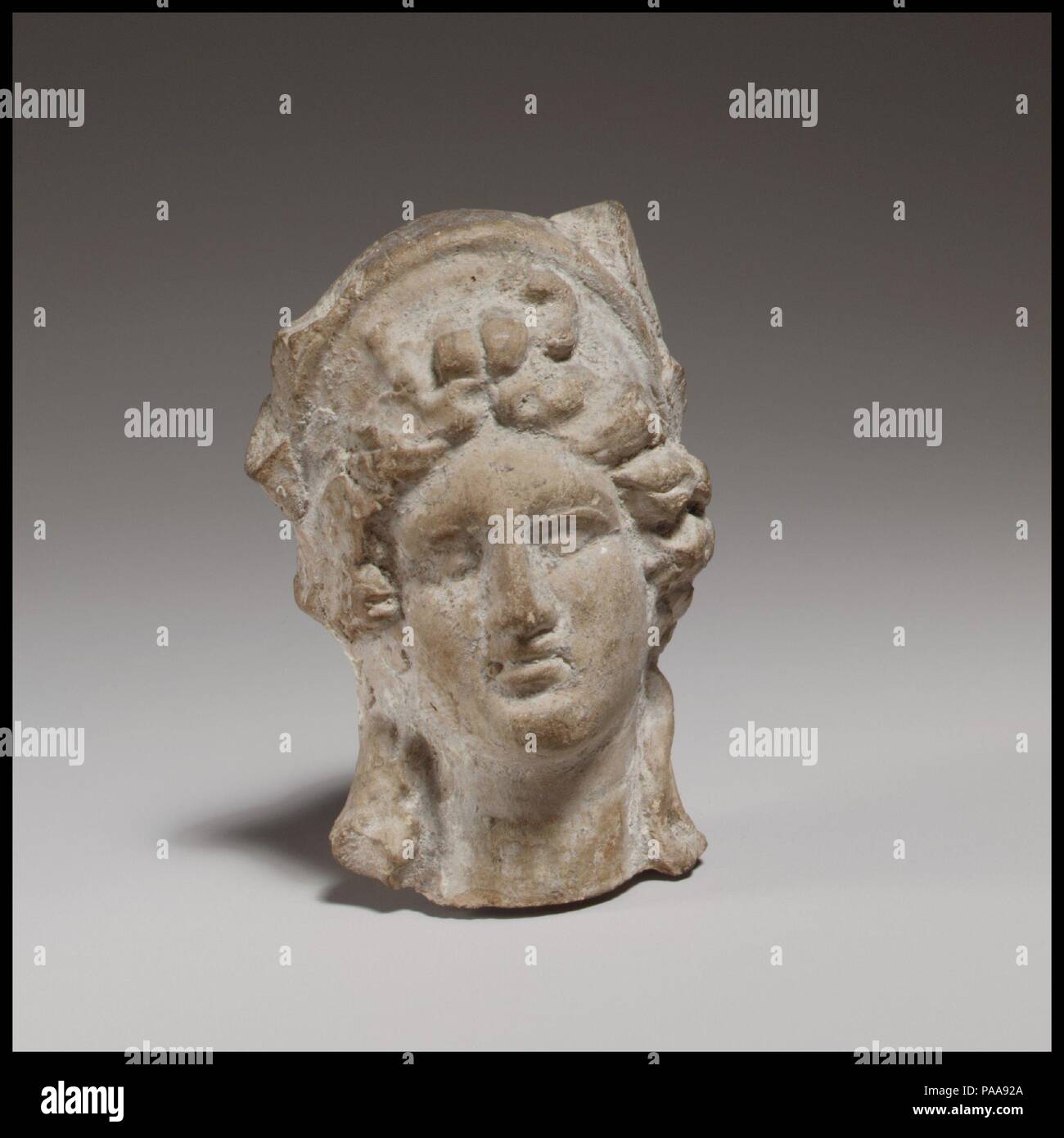 Female head. Culture: Cypriot. Dimensions: H. 2 5/16 in. (5.9 cm). Date ...