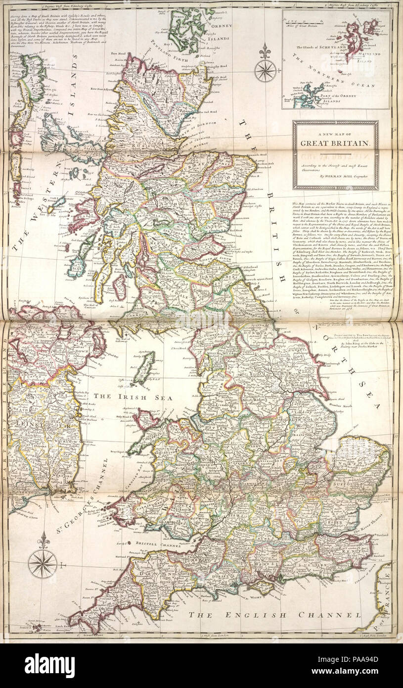 A new map of Great Britain Stock Photo - Alamy