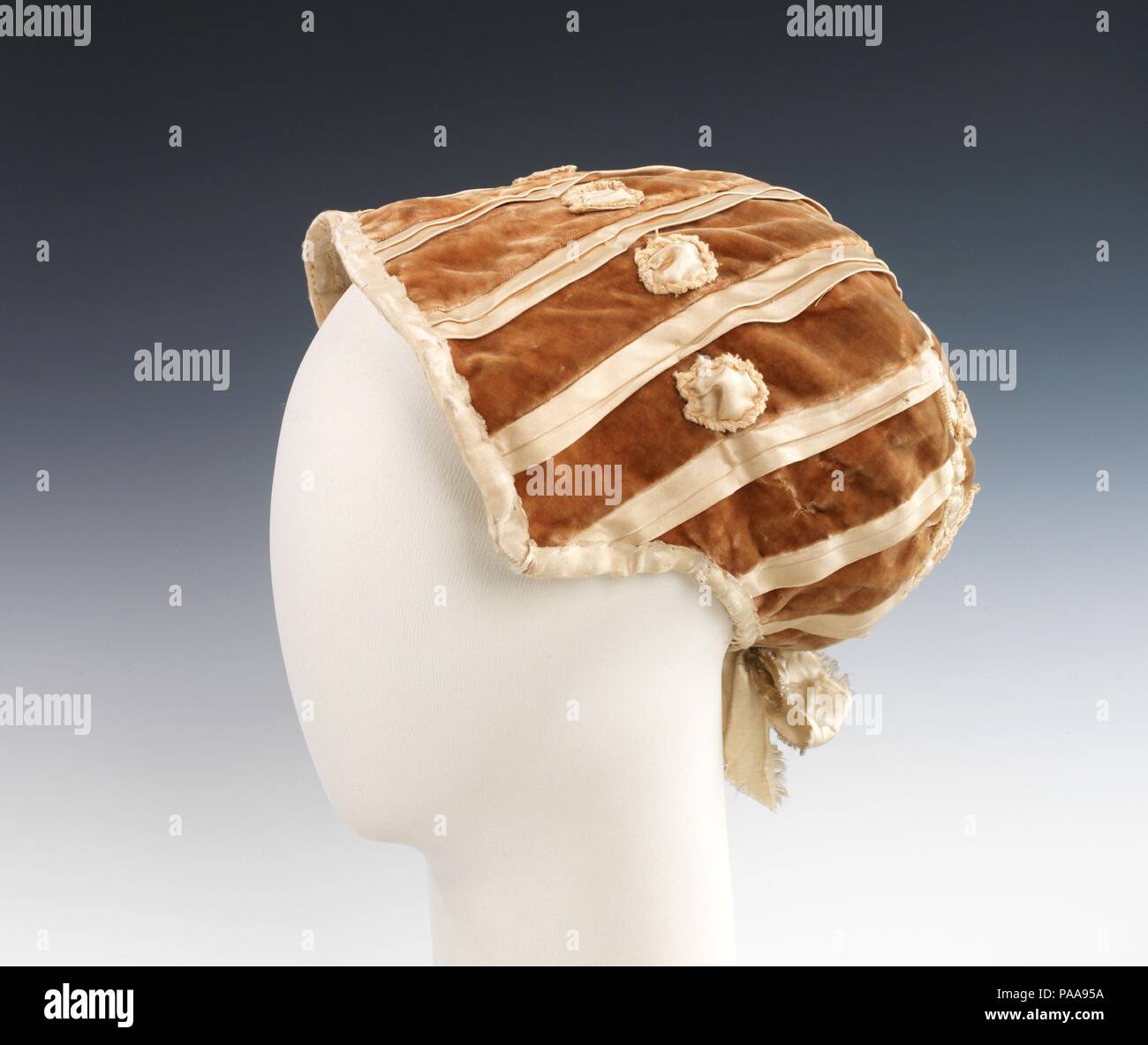 Evening bonnet. Culture: American. Date: ca. 1802. A well-preserved ...