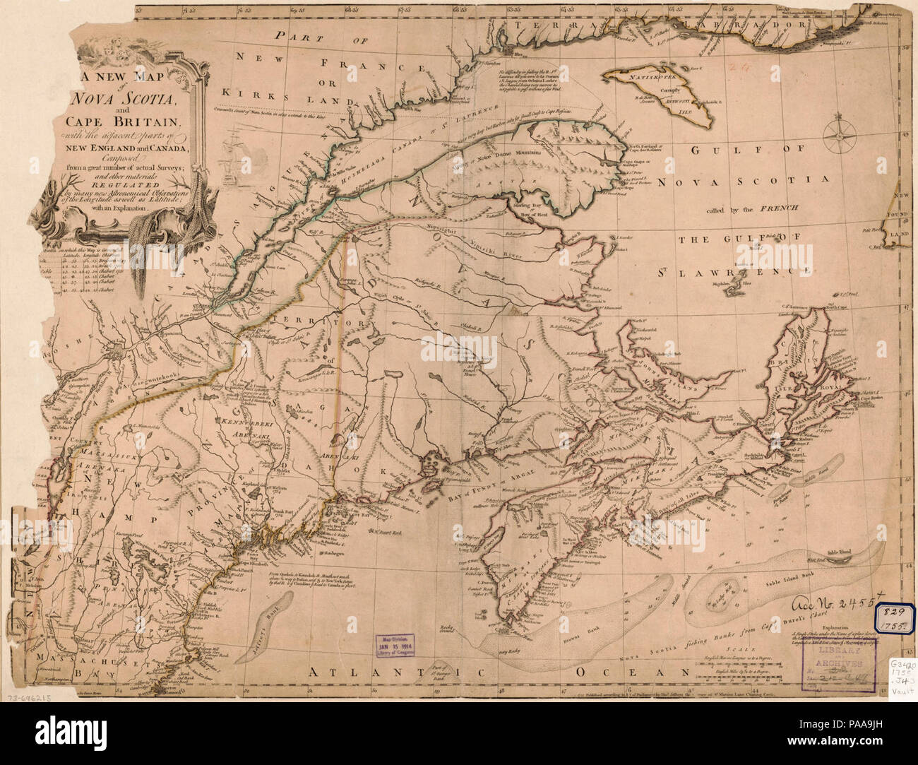 A new map of Nova Scotia, and Cape Britain. With the adjacent parts of ...