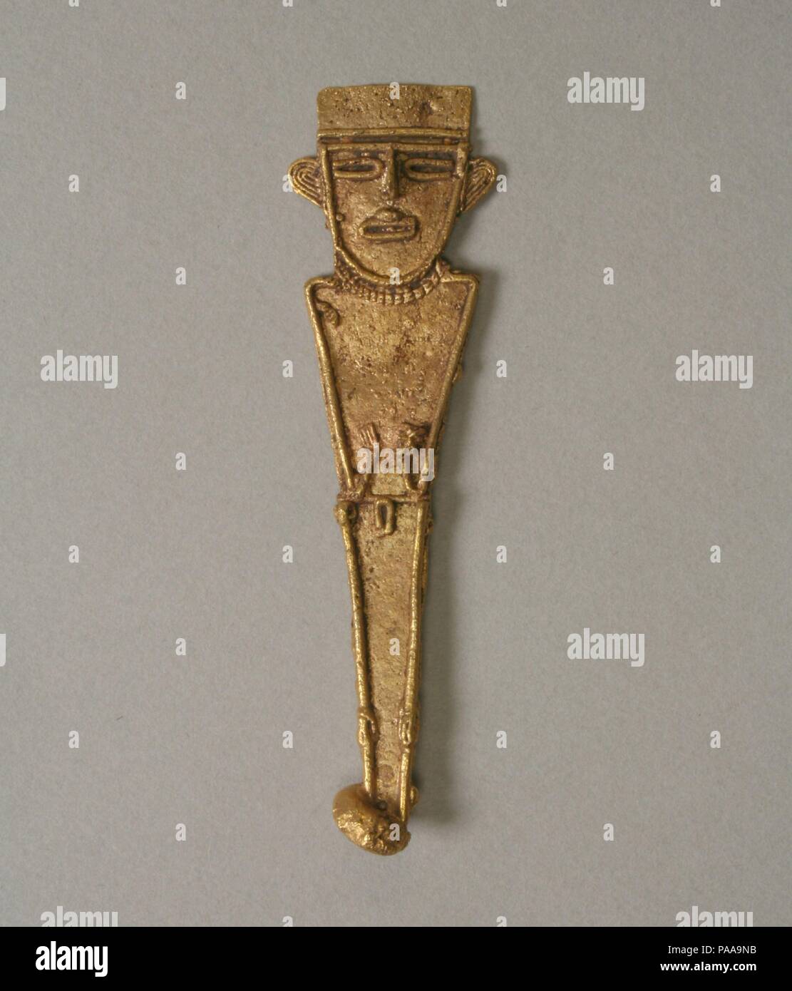 Female Figure (tunjo). Culture: Muisca. Dimensions: H. 2 5/8 x W. 3/4 ...