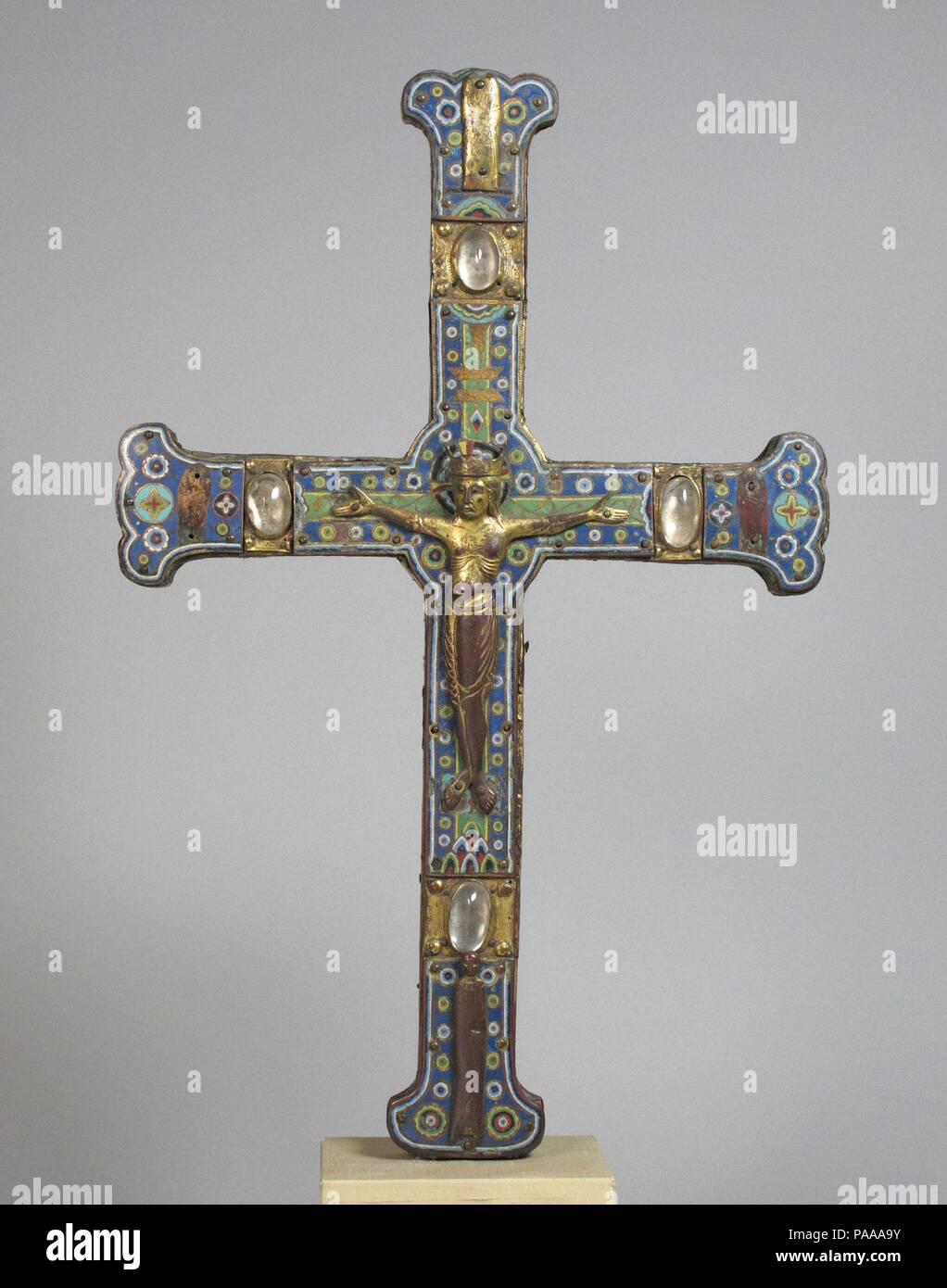 Processional Cross. Culture: French. Dimensions: Overall: 28 5/8 x 13 7/8 in. (72.7 x 35.2 cm ...