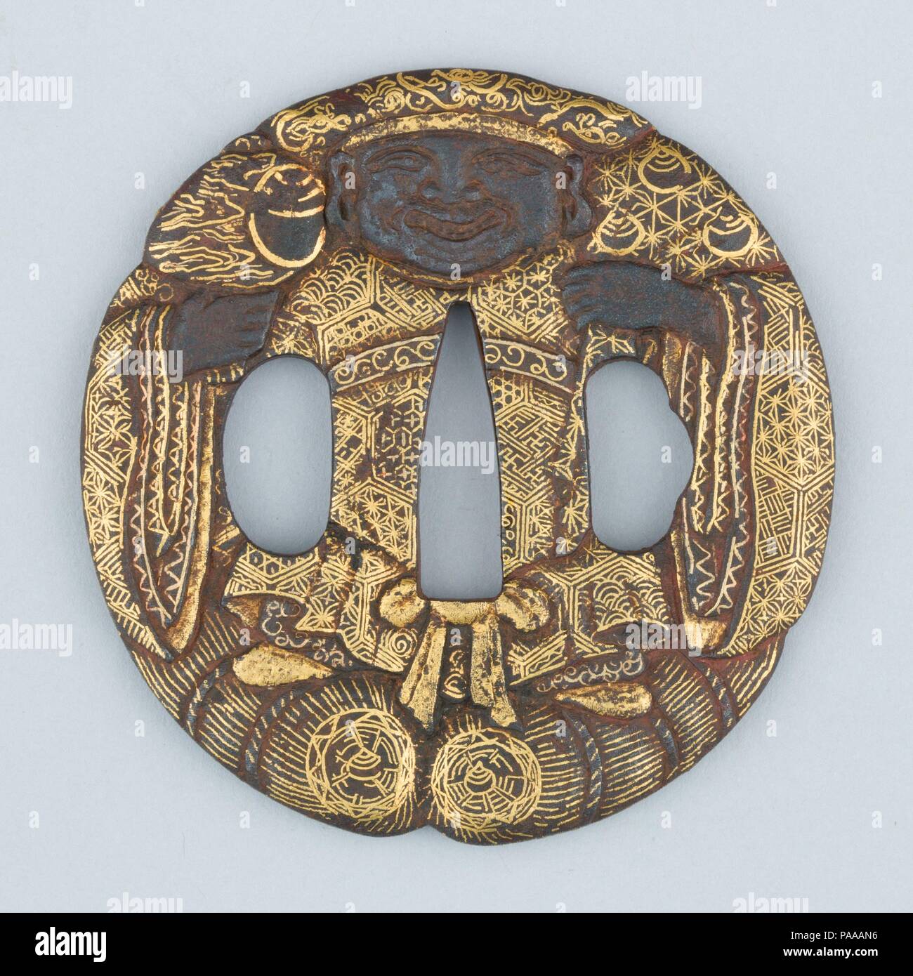 Sword Guard (Tsuba). Culture: Japanese. Dimensions: H. 2 3/4 in. (7 cm ...