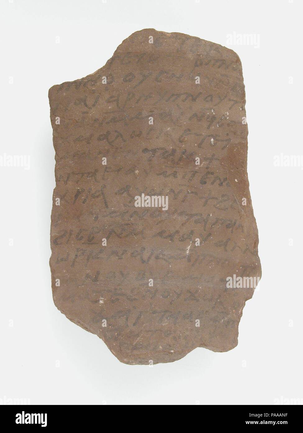 Ostrakon. Culture: Coptic. Dimensions: 3 3/4 x 5 1/2 in. (9.5 x 14 cm ...