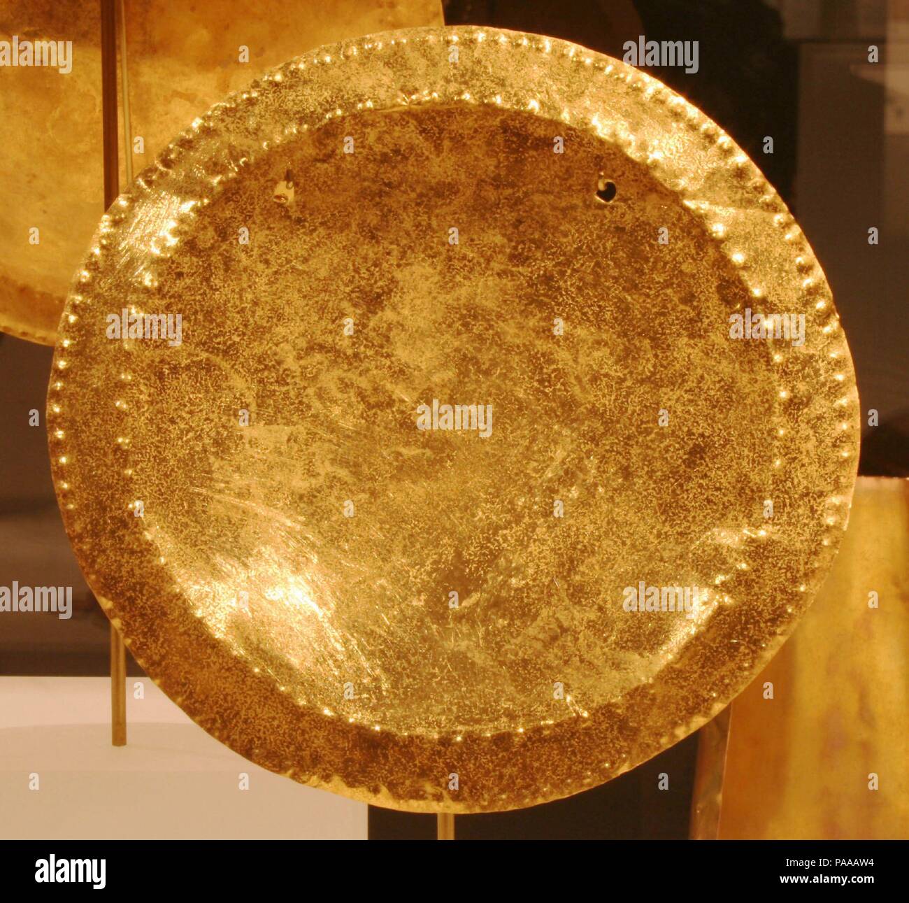 Pectoral Disk. Culture: Macaracas. Dimensions: Diam. 5 5/8 in. (14.29 ...