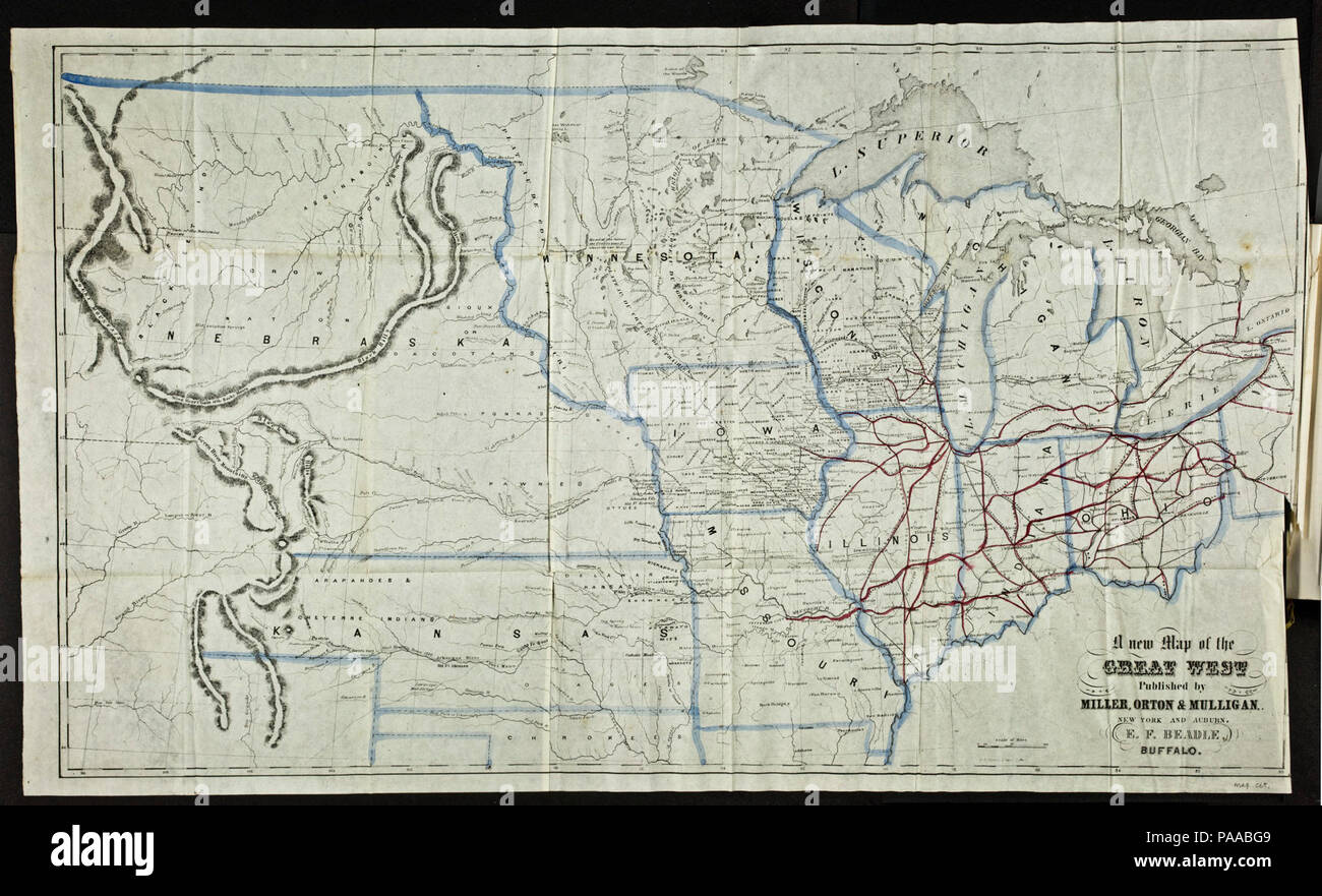 A New map of the great west Stock Photo - Alamy