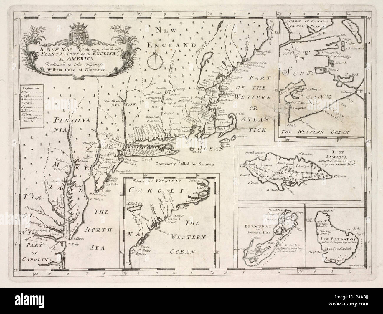 A new map of the most considerable plantations of the English in ...