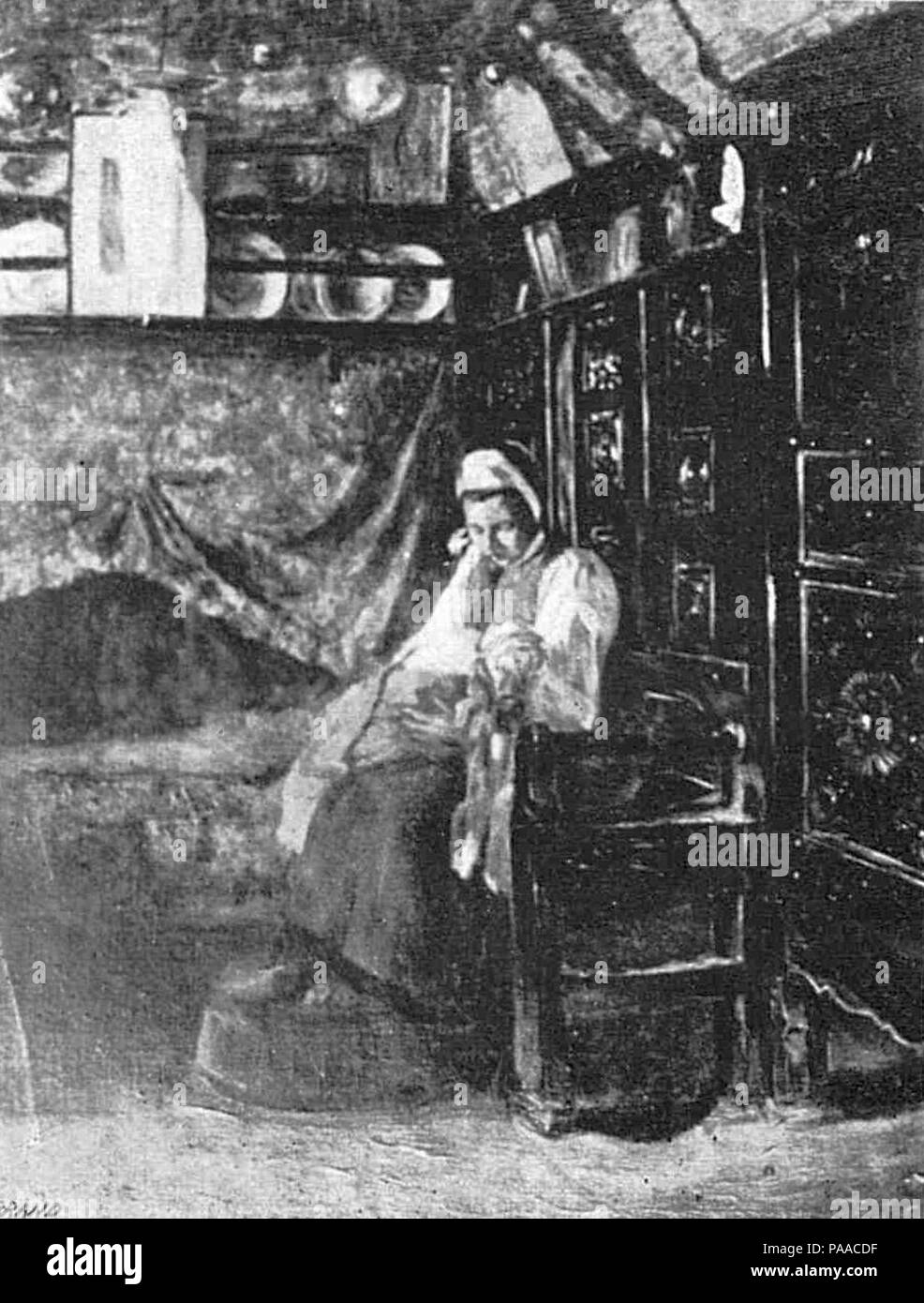 Painting artwork interior Black and White Stock Photos & Images - Alamy