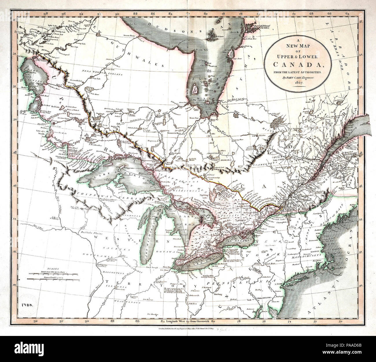 A new map of Upper and Lower Canada from the latest authorities Stock ...