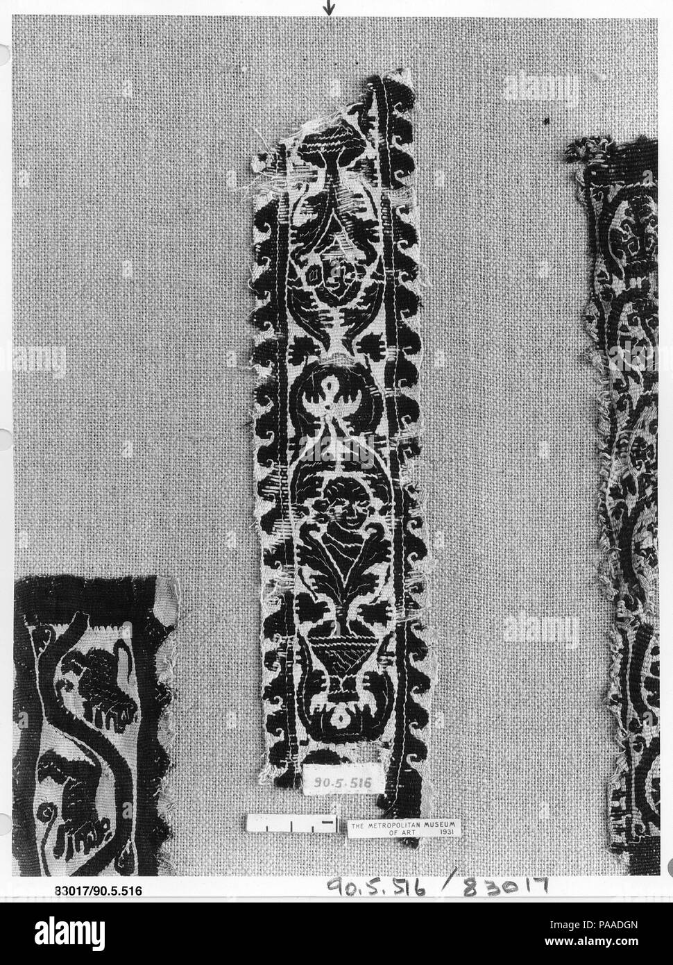 Fragment of a Sleeve. Dimensions: 8 11/16 in. high 1 7/8 in. wide (22 ...