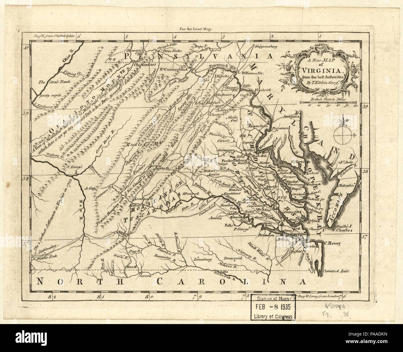 A new map of Virginia from the best authorities Stock Photo - Alamy