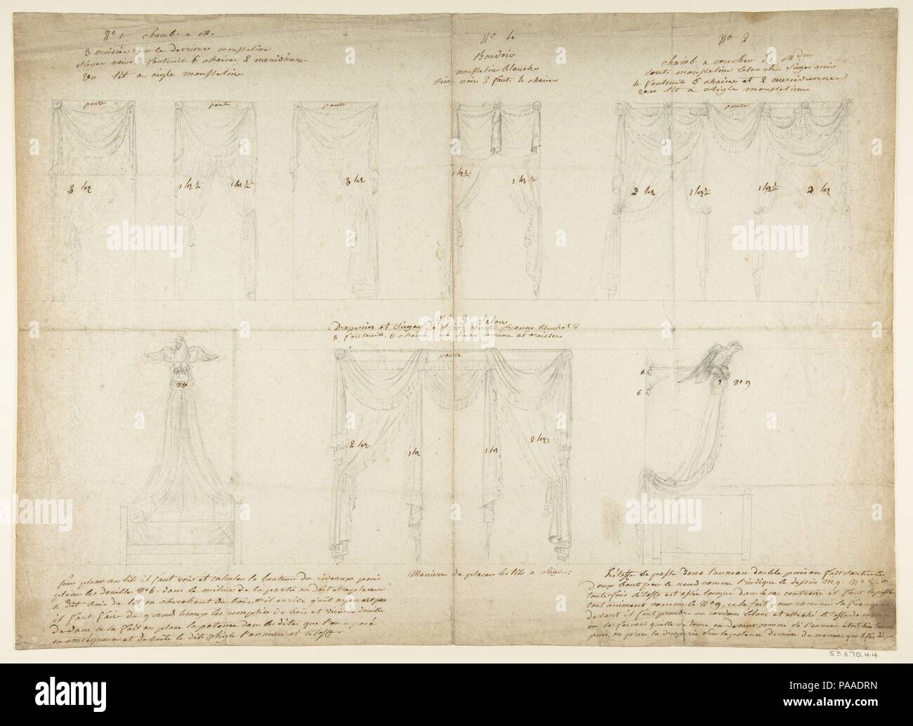 Designs for Drapery, Window Treatements, and Bed Canopy. Artist ...