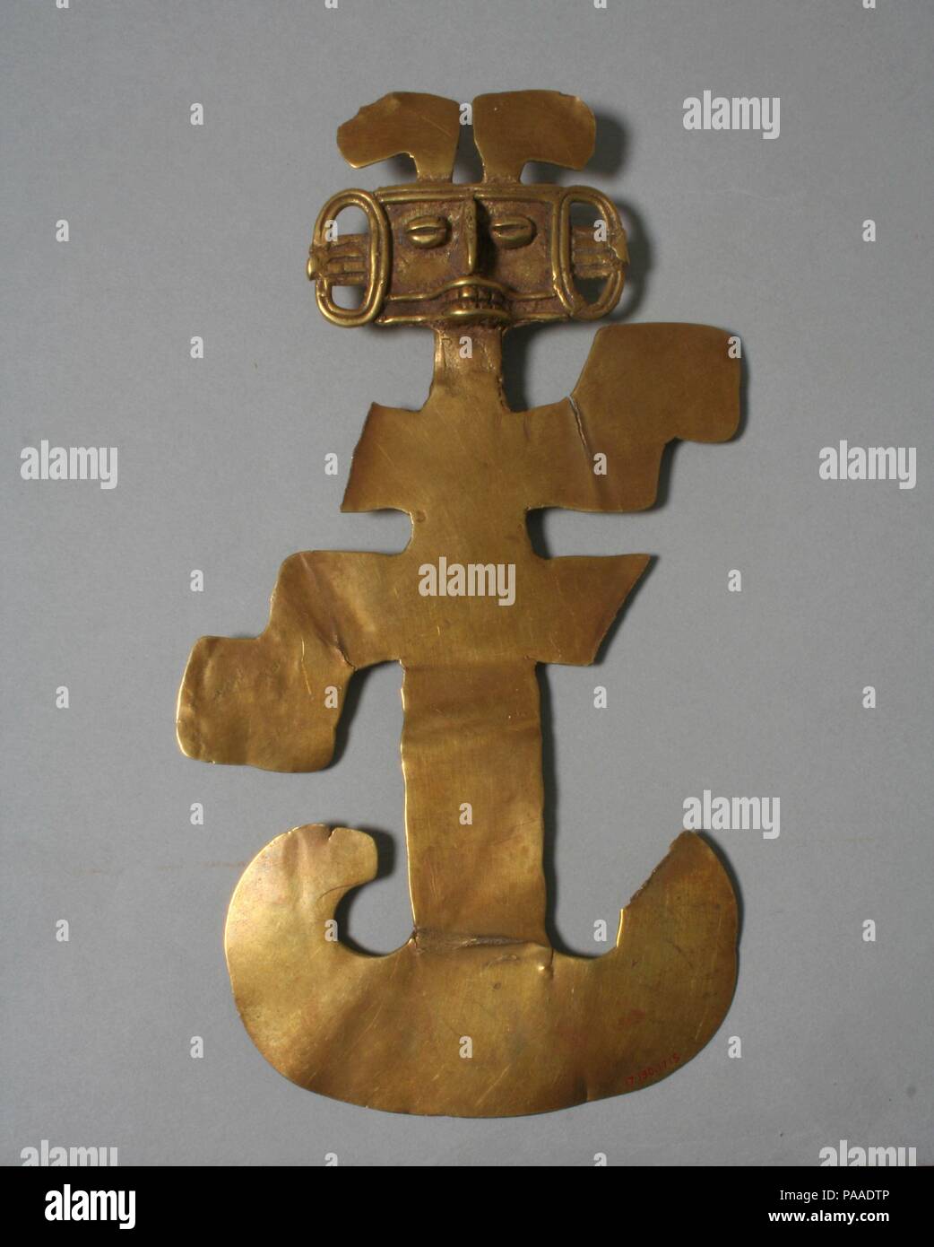 Anthropomorphic figure pendant. Culture: Tolima. Dimensions: Overall: 3 ...