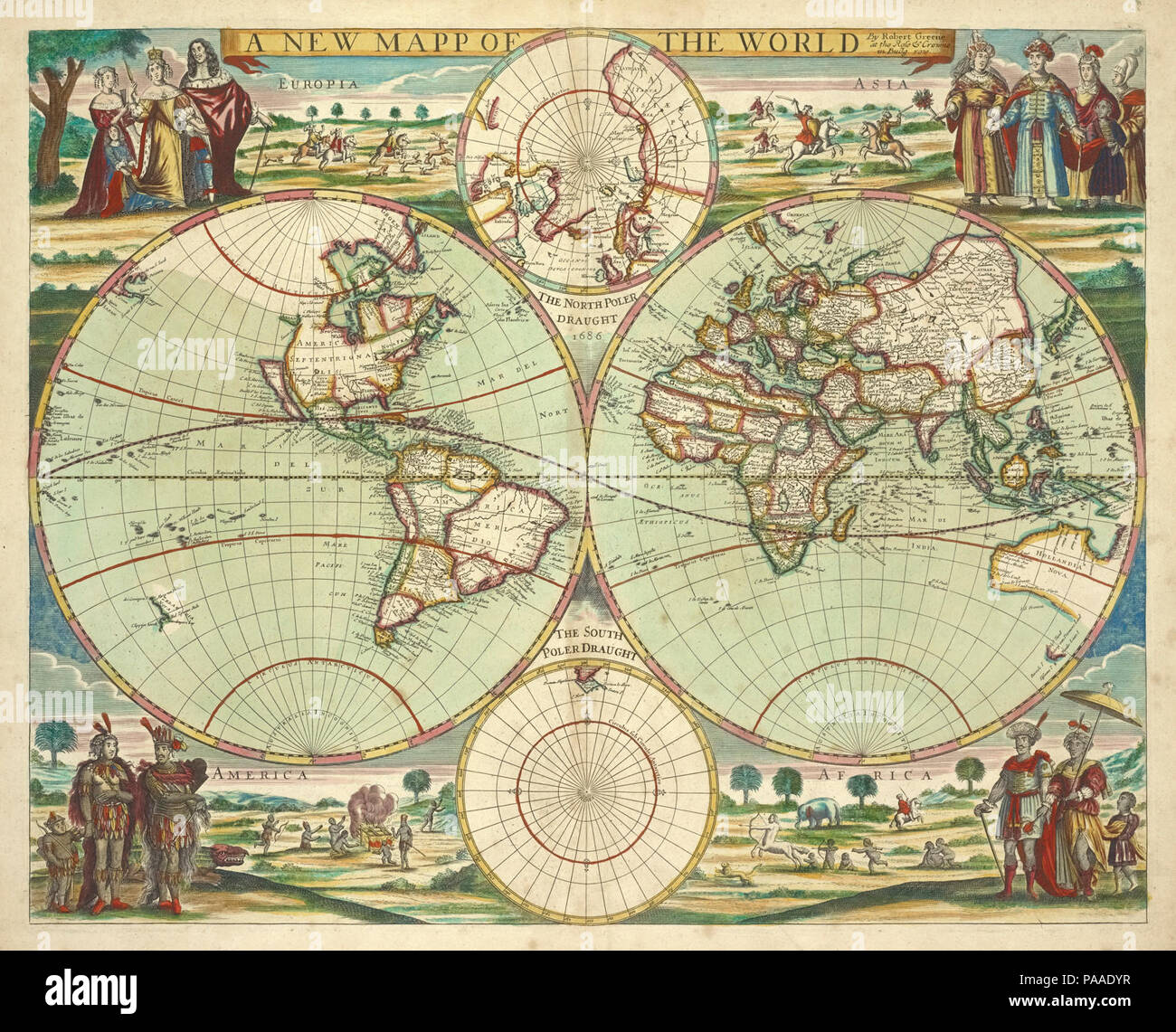 A new mapp of the world Stock Photo - Alamy