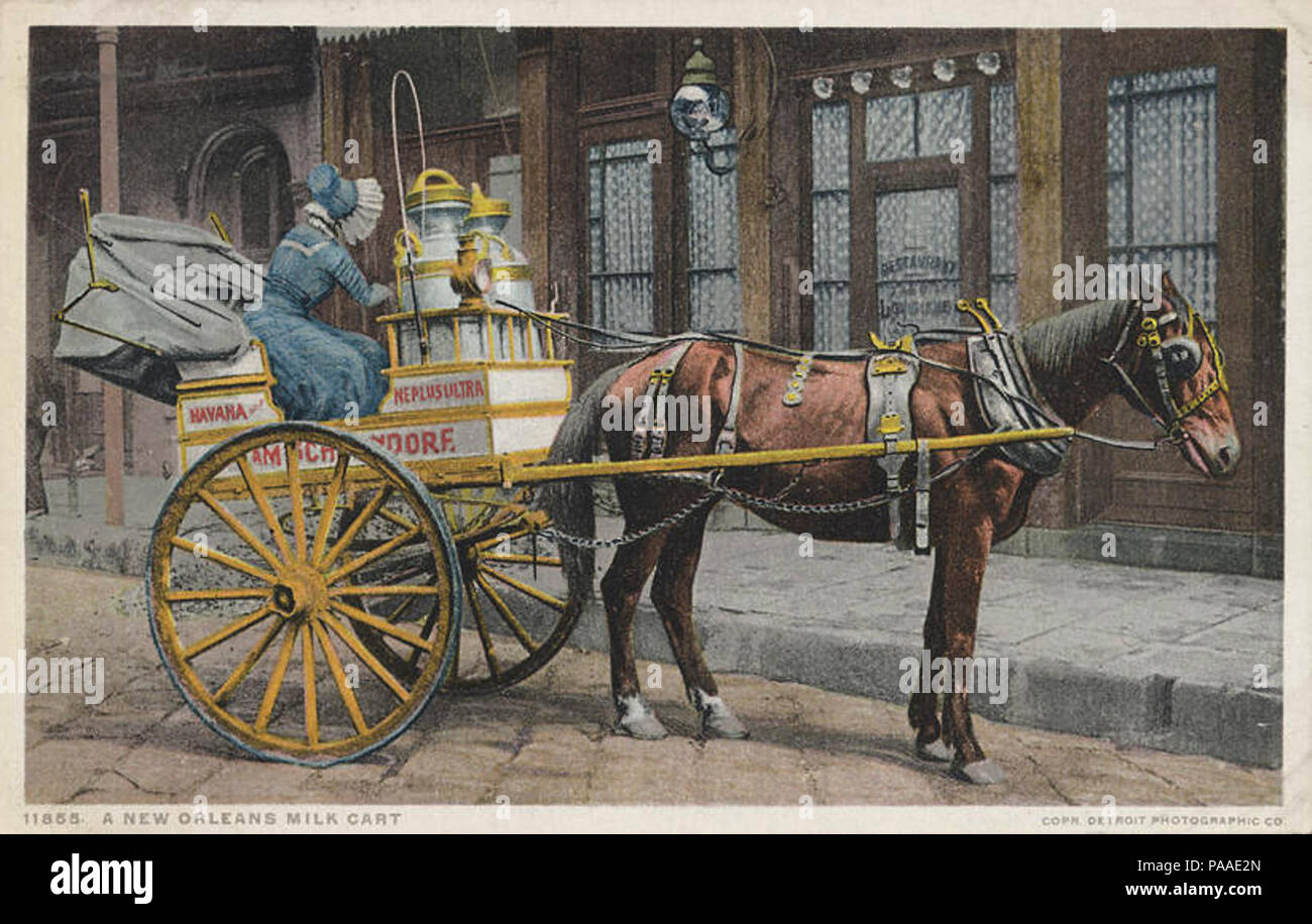 A New Orleans Milk Cart Stock Photo - Alamy