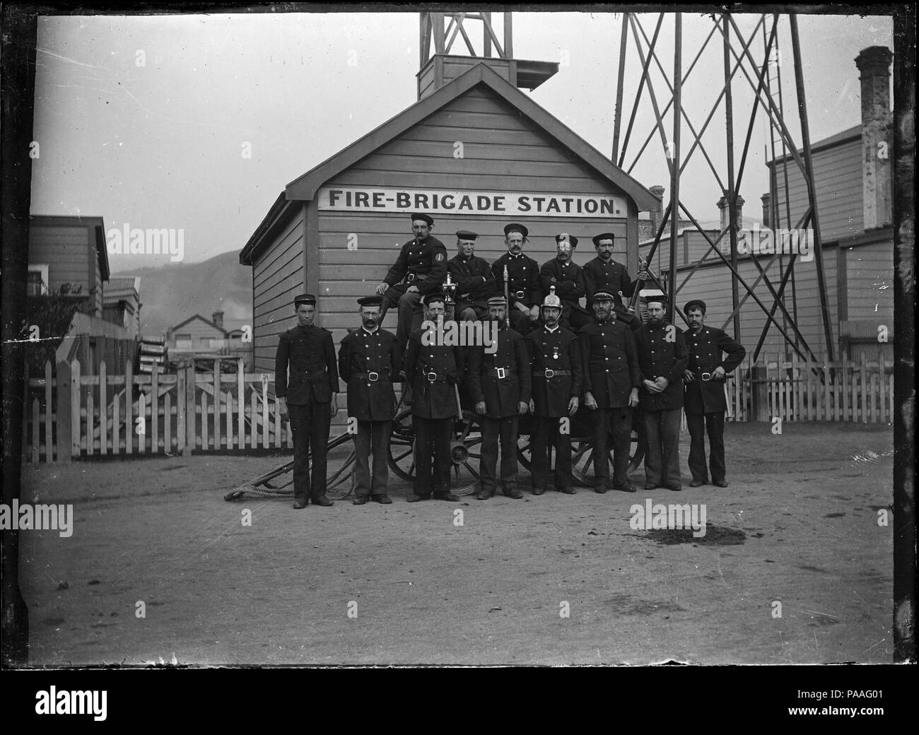 Fire brigade station Black and White Stock Photos & Images - Alamy