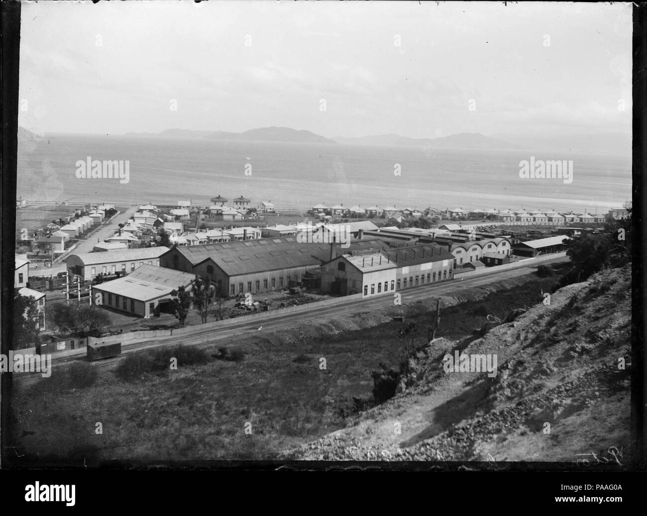 197 Petone railway workshops from Korokoro ATLIB 273108 Stock Photo - Alamy